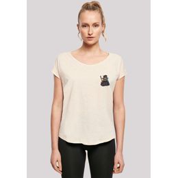 F4NT4STIC Damen T-Shirt "Wizard Cat LONG TEE", beige, Gr. M, Obermaterial: 100% Baumwolle, Shirts, Print