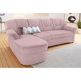 Ecksofa DOMO collection, B:232cm H:83cm T:146cm, rosa, Luxus-Microfaser (92% Polyester, 8% Nylon);Microfaser PRIMABELLE (100% Polyester);Microfaser