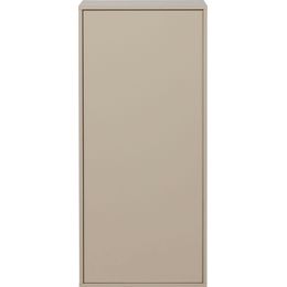 Highboard Woood, B:50cm H:110cm T:58cm, beige, FSC-zertifizierter Holzwerkstoff, Wohnzimmer, Sideboards, "Daily Hochkommode", Kommode mit