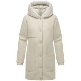 Navahoo Damen Kurzmantel "Flauschwunder 14", grau, Gr. L, Obermaterial: 90% Polyacryl, 8% Viscose, 2% Elastan; Obermaterial 2: 100% Polyester;