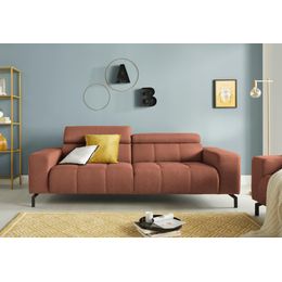 2,5-Sitzer DOMO collection, B:238cm H:79cm T:104cm, rot, Sofas, "Cunelli zeitlos und elegant, moderne Sitzn&auml;hte als Designelement", wahlweise mit