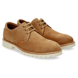 Panama Jack Herren Schnürschuh "Gadner", Gr. 45, braun, Veloursleder, Schuhe, Halbschuh, Schnürer, Casual-Sneaker mit Blockabsatz