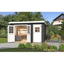 Gartenhaus Weka, grau, Gartenh&auml;user, "Nr. 354, Gr&ouml;&szlig;e 2", inklusive Fussboden