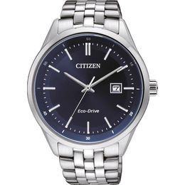 Citizen Herren Solaruhr, blau, Armbanduhren, Armbanduhr, Herrenuhr, Datum, analog, Edelstahlarmband