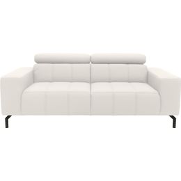 2-Sitzer DOMO collection, B:208cm H:79cm T:104cm, beige, Echtleder, Sofas, "Cunelli zeitlos und elegant, moderne Sitzn&auml;hte als Designelement",