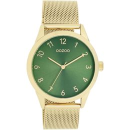 Oozoo Damen Quarzuhr, gold, Armbanduhren, Armbanduhr, Damenuhr, Herrenuhr, Lederarmband, analog