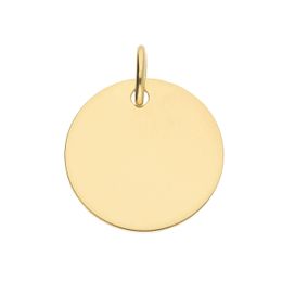 Adelia´s ADELIA ́S Damen Anhänger mit Gravur "Damen 333 Gold Gravurplatte Anhänger Ø 14 mm", Gold, gold, Gold, Schmuckanhänger, für Damen