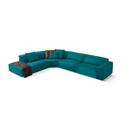 Ecksofa Egoitaliano, B:378cm H:95cm T:282cm, bunt, Wohnzimmer, Sofas, "Beverly, extravangantes Designsofa mit erstklassigem Sitzkomfort", wahlweise