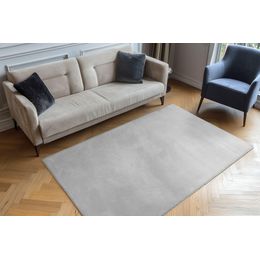 Fellteppich Obsession, B:80cm H:45mm L:150cm, grau, Polyester, Teppiche, "Milestone 600", Kunstfell, Uni Farben, weich & kuschelig, Wohnzimmer