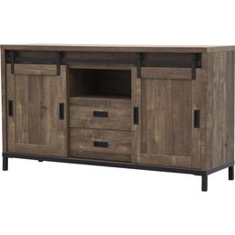 Sideboard OMG DESIGN, B:150cm H:85cm T:45cm, braun, Spanplatte, Wohnzimmer, Sideboards, "Stanley", in zwei Breiten, mit viel Stauraum