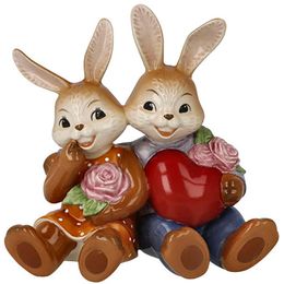 Goebel Osterhase "Figur Hasen - Mein Valentins-Schatz", B/H/T: 12cm x 12cm x 8cm, bunt, Dekofiguren, Osterfigur, Dekofigur, Ostern, Osterdekoration