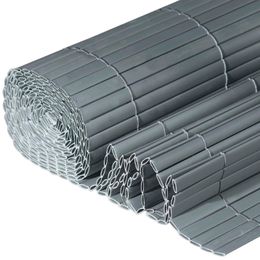 Windhager Sichtschutzzaunmatten, H/L: 90cm x 3m, grau, Zaunelemente, aus UV- und witterungsbeständigem PVC, L: 3 m