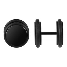 Adelia&acute;s ADELIA ́S Damen Paar Ohrh&auml;nger "Neuheit 2025 - Unisex Ohrstecker aus Edelstahl &Oslash; 12 mm", Unisex, Edelstahl, schwarz, Edelstahl, Ohrringe