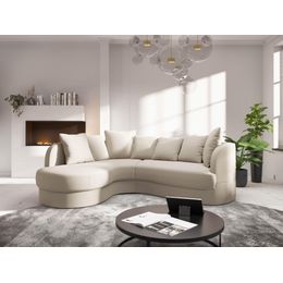 Sit & More Ecksofa SIT & MORE, B:245cm H:76cm T:227cm, beige, 95% Polyester, 5% Polyamid, Wohnzimmer, Sofas, "Samba L-Form", moderne organische Form, inkl. 7