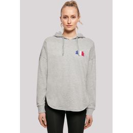 F4NT4STIC Damen Kapuzenpullover "France Frankreich Flagge Fahne", grau, Gr. XS, Obermaterial: 100% Baumwolle, Pullover, Print