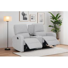 2-Sitzer Home Affaire, B:163cm H:96cm T:93cm, grau, Sofas, "TOURNAY, 2er-Kinosofa, Liegesofa, TV-Sessel, Multimedia-Sofa", mit manueller