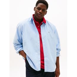 Tommy Hilfiger Big & Tall Herren Langarmhemd "BT-SOLID HERITAGE OXFORD RF S-B", blau, Gr. 4XL, TOMMY HILFIGER BIG & TALL, unifarben, Web, Obermaterial: 100% Baumwolle, Hemden,
