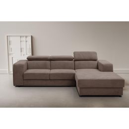 Ecksofa WERK2, B:270cm H:76cm T:192cm, braun, 92% Polyester, 8% Nylon, Wohnzimmer, Sofas, "Cherry, modernes Sofa mit Komfortfunktionen, Breite 270cm,
