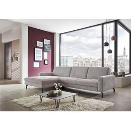 Ecksofa DIE PLANBAR, B:302cm H:87cm T:178cm, rosa, 100% Polyester, Wohnzimmer, Sofas, "MP-IN20110 L-Form mit Kaltschaum-Polsterung", optional mit
