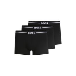 BOSS Herren Trunk "Trunk 3P Bold", Gr. L, schwarz, Jersey, Obermaterial: 95% Baumwolle, 5% Elasthan, unifarben, Unterhosen