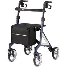 Bischoff & Bischoff Rollator "Alevo Alu Rollator", blau, BISCHOFF & BISCHOFF, Rollatoren, faltbar - für drinnen und draußen, mit stabilem Sitz, Sitzhöhe 51 cm