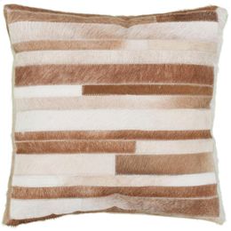 Dekokissen Kayoom, B:45cm L:45cm, beige, Leder, Dekokissen_Sitzkissen_Kissenh&uuml;llen, "Lavish Pillow"