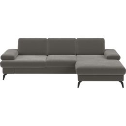 Sit & More Ecksofa SIT & MORE, B:275cm H:82cm T:171cm, braun, 100% Polyester, Wohnzimmer, Sofas, "Morris L-Form, inkl. Sitztiefenverstellung", wahlweise mit