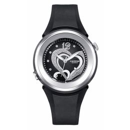 Calypso Watches Damen Quarzuhr, schwarz, Armbanduhren, Armbanduhr, Damenuhr, mit Herzmotiv, bis 10 bar wasserdicht
