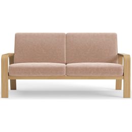 Sit & More 2,5-Sitzer SIT & MORE, B:170cm H:91cm T:93cm, beige, 100% Polyester, Sofas, "Kolding", Armlehnen aus Buchenholz in natur, verschiedene Bez&uuml;ge und