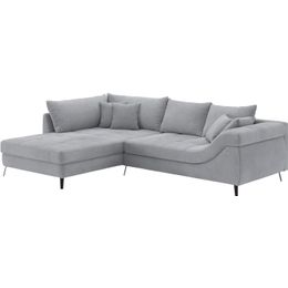 Ecksofa MR. COUCH, B:317cm H:98cm T:228cm, grau, Memphis (Grundgewebe - 100% Polyester; Nutzschicht- 90% Polyester / 10% Polyamide), Wohnzimmer,