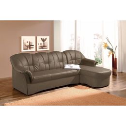 Ecksofa DOMO collection, B:235cm H:84cm T:140cm, braun, Kunstleder SOFTLUX;Luxus-Microfaser (100% Polyester);Struktur ( 90% Polyester, 10%