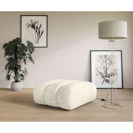 Polsterhocker, B:90cm H:46cm T:106cm, beige, LeGer Home by Lena Gercke, 100% Polyester, Hocker, "Priya Sitzhocker, moderne Steppung, auch in Bouclé",
