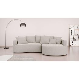 Ecksofa Inosign, B:255cm H:90cm T:181cm, beige, 100% Polyester, Wohnzimmer, Sofas, "Kahekili, Schlafsofa mit Bettkasten, Maße B/T/H: 255/181/90/ cm",