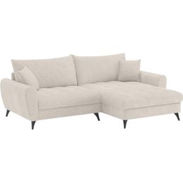 Ecksofa MR. COUCH, B:246cm H:71cm T:170cm, beige, Stripes (92% Polyester / 8% Nylon), Wohnzimmer, Sofas, "Blackburn II L-Form", Wahlweise mit