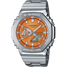Casio G-SHOCK Herren Chronograph, silber, Armbanduhren, Quarzuhr Armbanduhr,Herren,digital,bis 20bar wasserd.,Edelstahlarmband