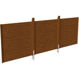 Skan Holz Carport-R&uuml;ckwand SKANHOLZ, B:550cm H:200cm, braun, Holzwerkstoff, Gartenhaus-Seitenw&auml;nde, aus Profilschalung