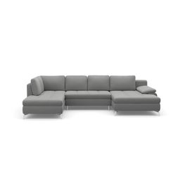 Sit & More Wohnlandschaft SIT & MORE, B:326cm T:201cm, grau, Sofas, "Latigo U-Form", mit Recamiere, wahlweise mit Bettfunktion und Bettkasten