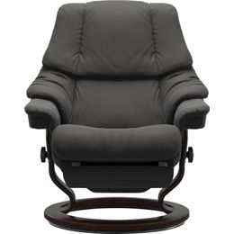 Relaxsessel stressless, B:88cm H:98cm T:77cm, grau, Leder BATICK: BATICK ist ein leicht korrigiertes, durchgefärbtes und genarbtes Möbelleder, bei
