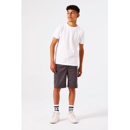 Garcia Jungen Shorts, grau, Gr. 134, unifarben, Denim/Jeans, Obermaterial: 85% Baumwolle, 13% Polyester, 2% Elasthan, Hosen, mit praktischen Taschen