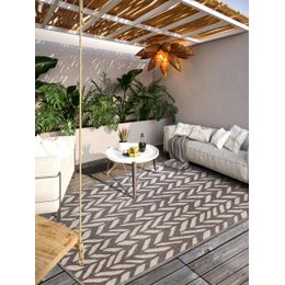 Villeroy & Boch Outdoorteppich VILLEROY & BOCH, B:200cm H:4mm L:290cm, braun, Polyester, Balkon, Teppiche, "Georgette", In-& Outdoor, Flachgewebe, wetterfest,