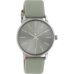 Oozoo Damen Quarzuhr, grau, Armbanduhren, Armbanduhr, Damenuhr, Lederarmband