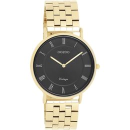 Oozoo Damen Quarzuhr, gold, Armbanduhren, Armbanduhr, Damenuhr, Edelstahlarmband, analog