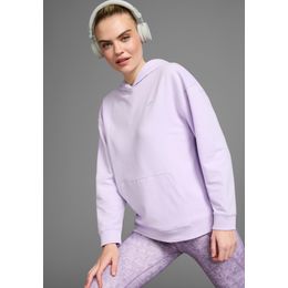 FAYN SPORTS Damen Hoodie, lila, Gr. 48, unifarben, Sweatware, Obermaterial: 57% Baumwolle, 38% Polyester, 5% Elasthan. Kapuzenfutter: 100% Polyester,