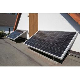 Sunset Solarmodul "Balkonkraftwerk SUNpay600plus", blau, Solarmodule, inkl. Edelstahl-Halterungs-Set, auch zum Laden von E-Bikes geeignet