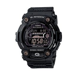 Casio G-SHOCK Herren Funkchronograph, schwarz, Armbanduhren, Solaruhr, Armbanduhr, Herren,digital,Resinarmband,bis 20 bar wasserd.