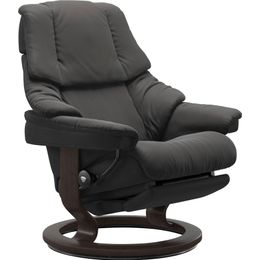 Relaxsessel stressless, B:88cm H:98cm T:77cm, grau, Leder BATICK: BATICK ist ein leicht korrigiertes, durchgefärbtes und genarbtes Möbelleder, bei