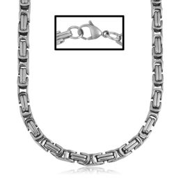 Firetti Damen Edelstahlkette "Schmuck Geschenk Halskette Königskette", 55, Edelstahl, L: 50 55 60 B: 5,5mm, silber, Edelstahl, B:5,5mm, Halsketten