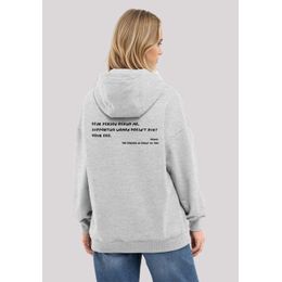 F4NT4STIC Damen Kapuzenpullover "Dear person behind me Stickerei", grau, Gr. XS, Obermaterial: 80% Baumwolle, 20% Polyester, Pullover, Premium