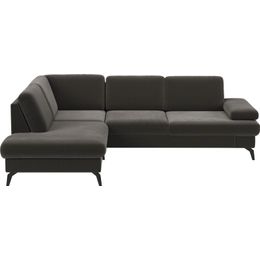 Sit & More Ecksofa SIT & MORE, B:262cm H:82cm T:212cm, grau, 100% Polyester, Wohnzimmer, Sofas, "Morris L-Form, inkl. Sitztiefenverstellung", wahlweise mit