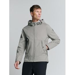 NO EXCESS Herren Kurzjacke "NO EXCESS Jacke mit Kapuze Jacket Mid Long Hooded", beige, Gr. M, 100% Polyester, Jacken